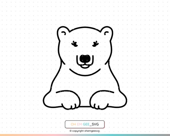 Lovely Polar Bear Svg Polar Bear Png Cute Polar Bear | Etsy
