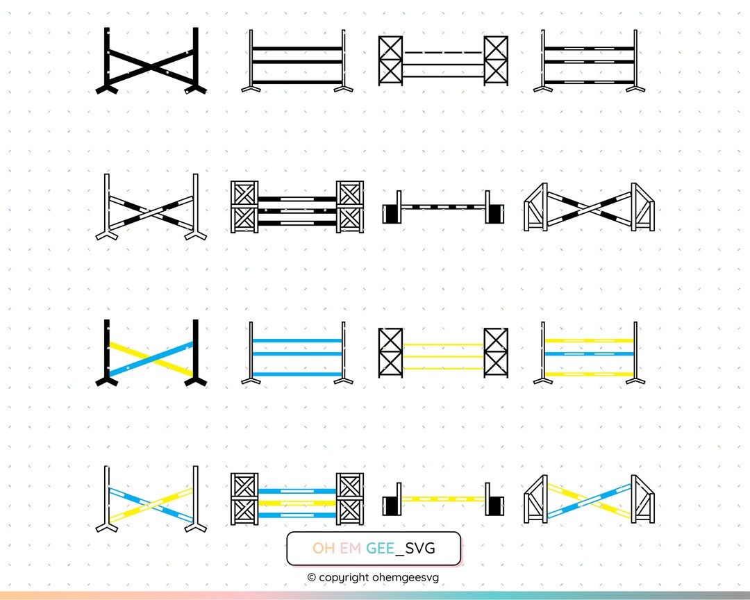 Show Jump Svg, Show Jumping Png, Equestrian Clipart, Poles Dxf, Timber ...
