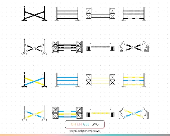 Show Jump Svg Show Jumping Png Equestrian Clipart Poles - Etsy Australia