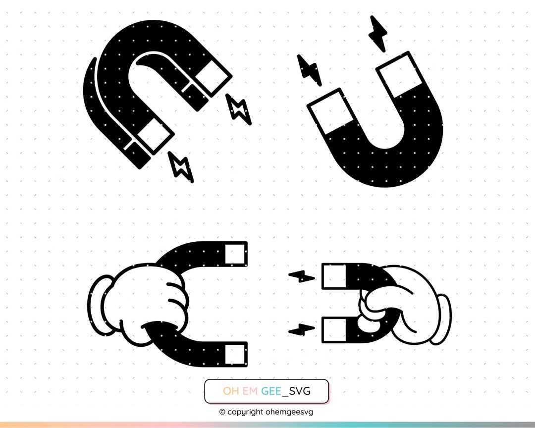 Magnet Svg, Magnets Png, Magnetic Force Clipart, Science Dxf, Magnets ...