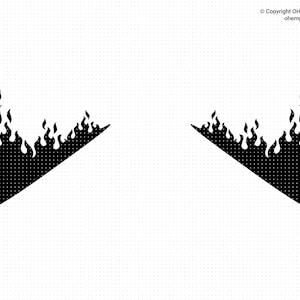 Flaming Tire Marks Saved in Svg and Png Files, Flaming Tire Tracks ...