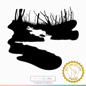 Flowing River Saved in Svg and Png Files, River Clipart, Nature Dxf ...