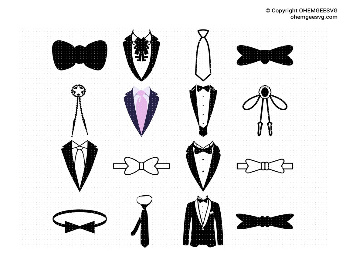 Neck Tie Svg Tuxedo Png Fancy Tuxedo Clipart Man Shirt and - Etsy