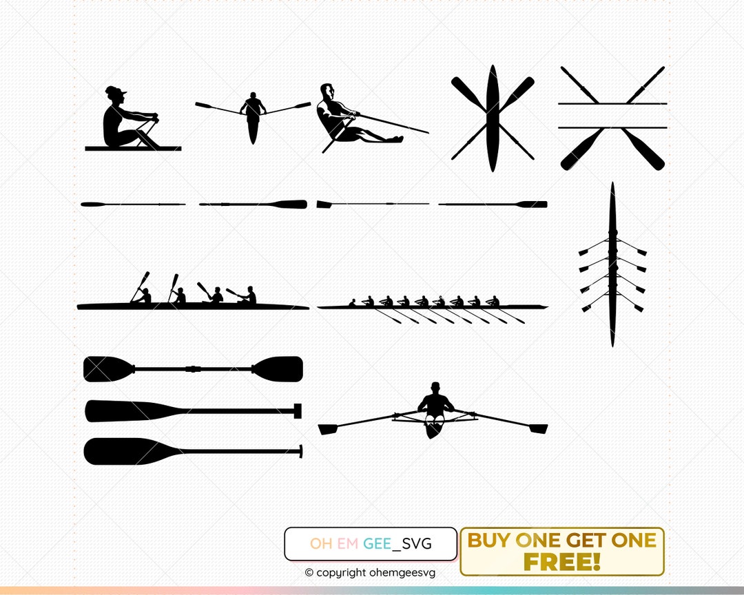 Rowing SVG Bundle, Rowing Svg, Rowing Png, Oar Clipart, Oar Dxf, Paddle ...