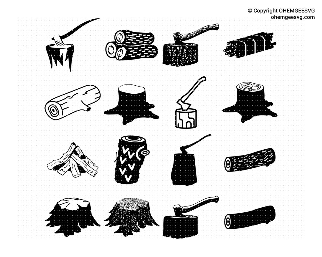 Log SVG Bundle, Wood Svg, Wood Log Png, Log Clipart, Tree Bark Dxf ...
