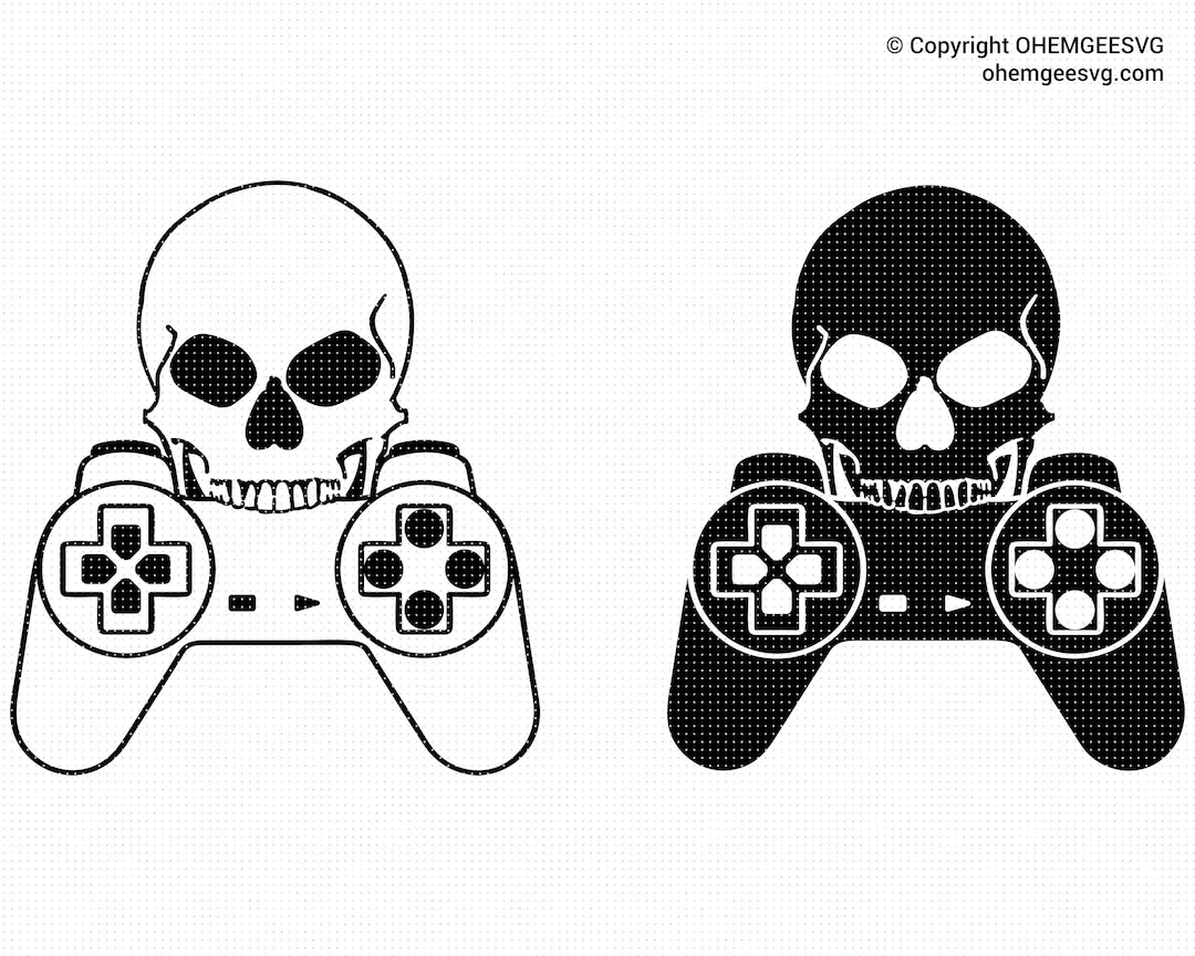 Skull With Video Game Controller SVG, Video Game Svg, Skull Png, Skull ...