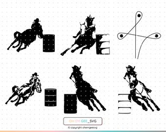 Barrel Racing Svg - Etsy