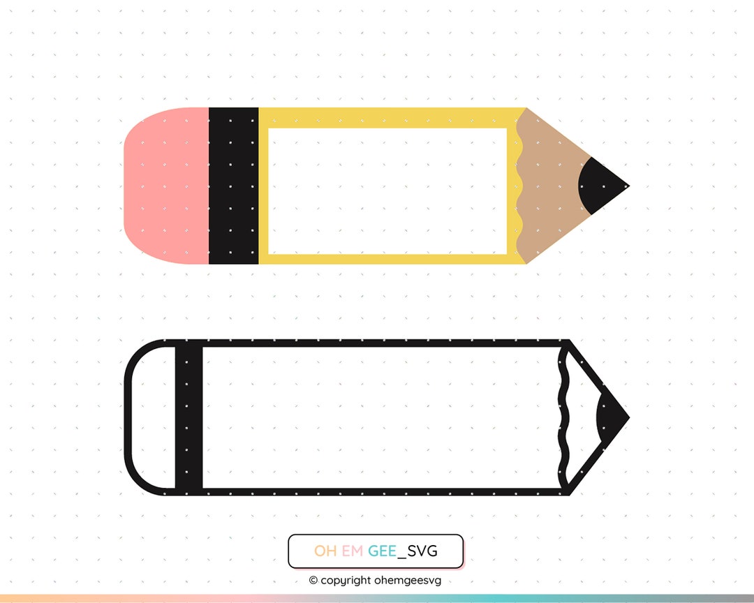 Pencil Nametag for Kids Saved in Svg and Png Files, Name Tag Clipart ...