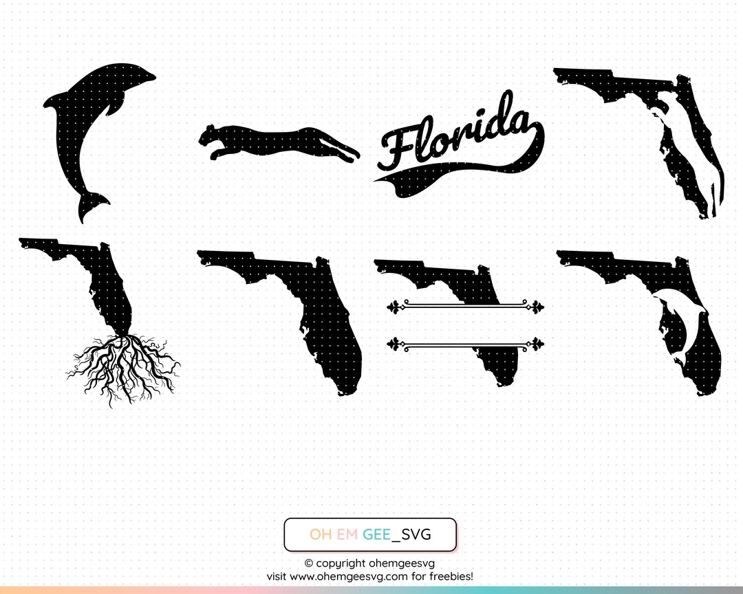 Florida Map Split Frame Svg, Florida Map Monogram, Florida Map Family ...