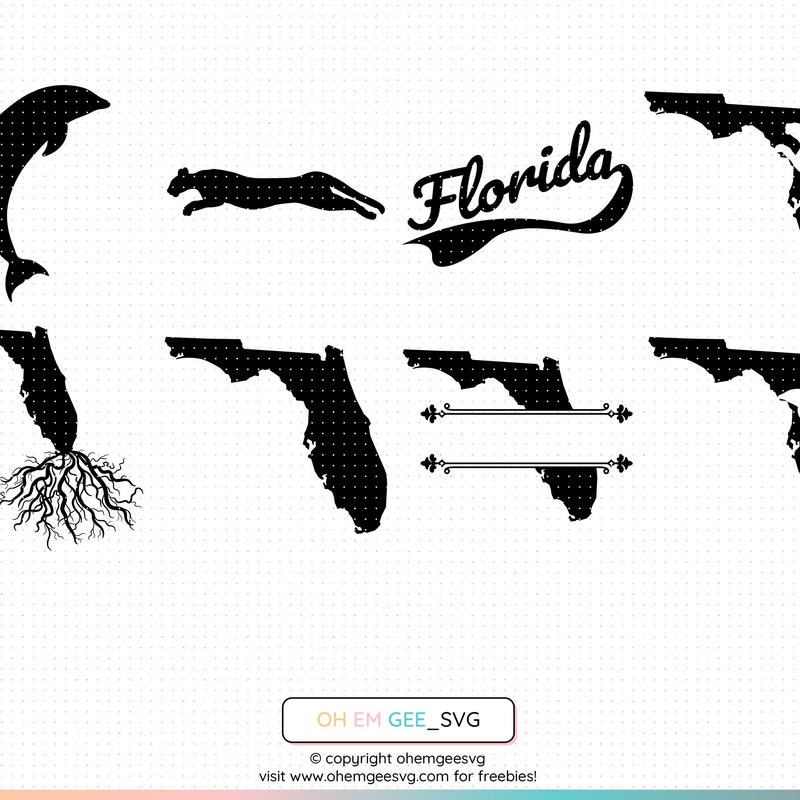 Florida Map Clipart - Etsy
