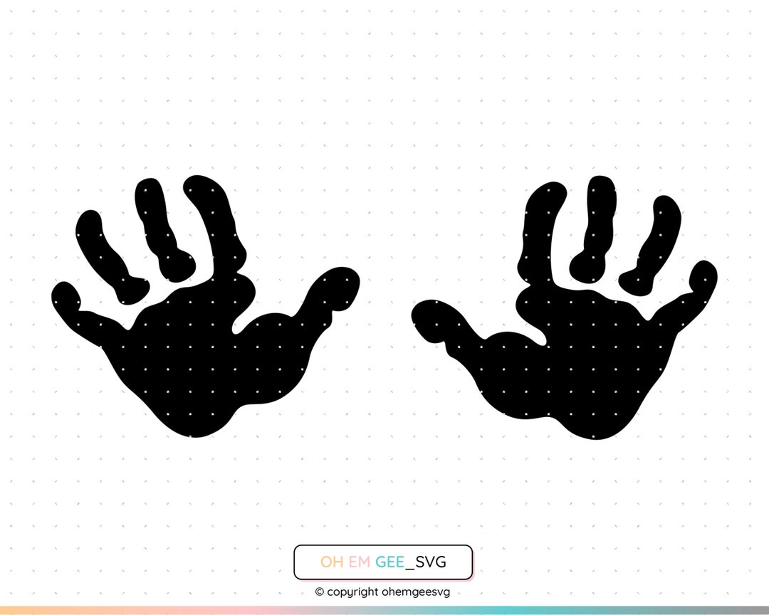 Baby Hand Print Saved in Svg and Png Files, Toddler Print Clipart, Baby ...