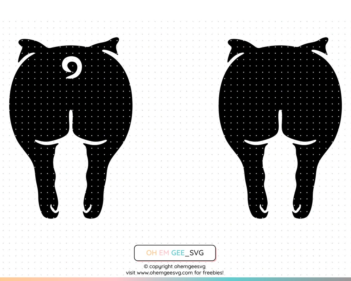 Pig Butt Svg Pig Butts Clipart Pig Butt Png Pig Butt Dxf | Etsy