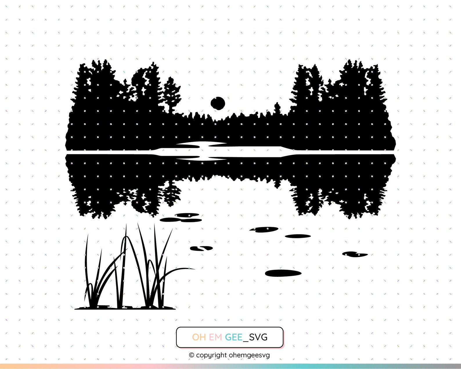 Lake Sunset Svg, Lake View Png, Lake Side Clipart, Lake Sunset Eps ...
