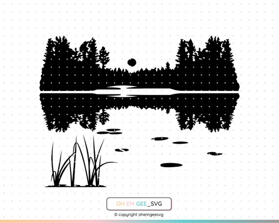 Lake Sunset Svg Lake View Png Lake Side Clipart Lake Sunset - Etsy