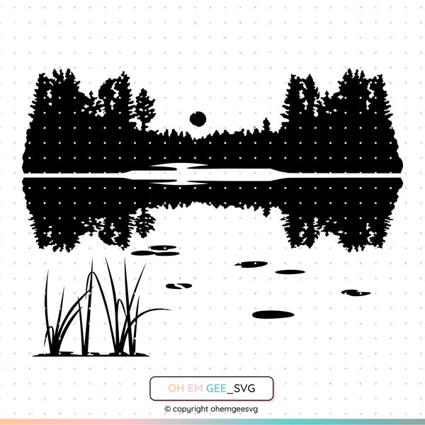 Lake Scene Svg - Etsy Canada