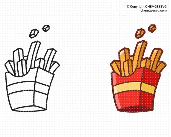 French Fries Svg Fries Png Fast Food Clipart French Fries - Etsy