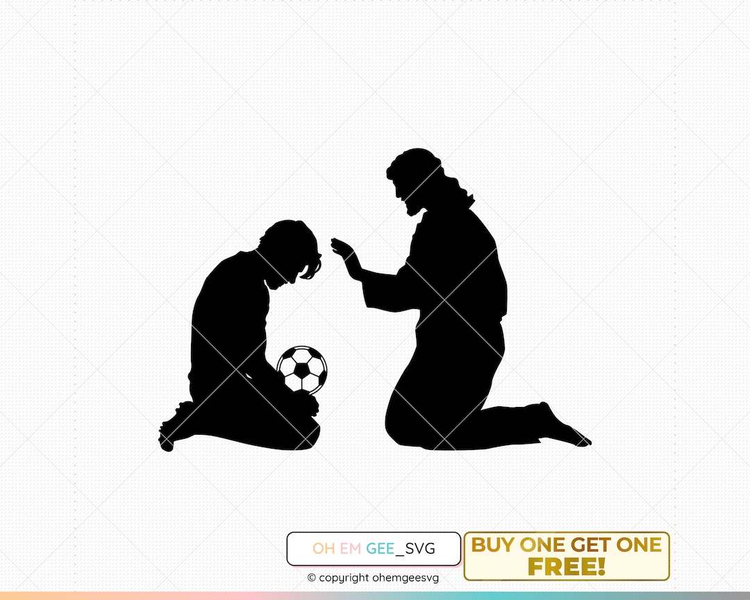 Praying Soccer Player SVG: Christian Clipart, Shepherd, Prayer (digital ...