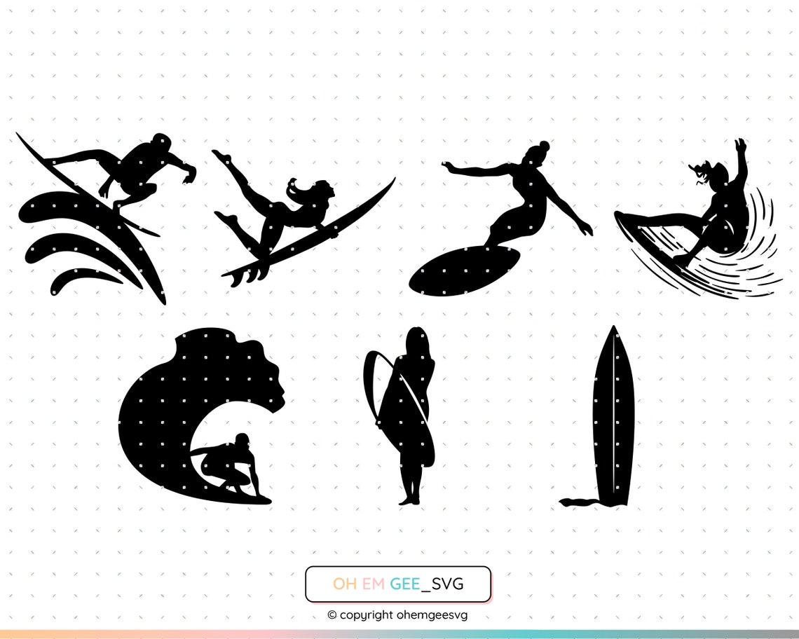Surfing SVG Bundle Surfing SVG Surfer SVG Surf Board Svg | Etsy