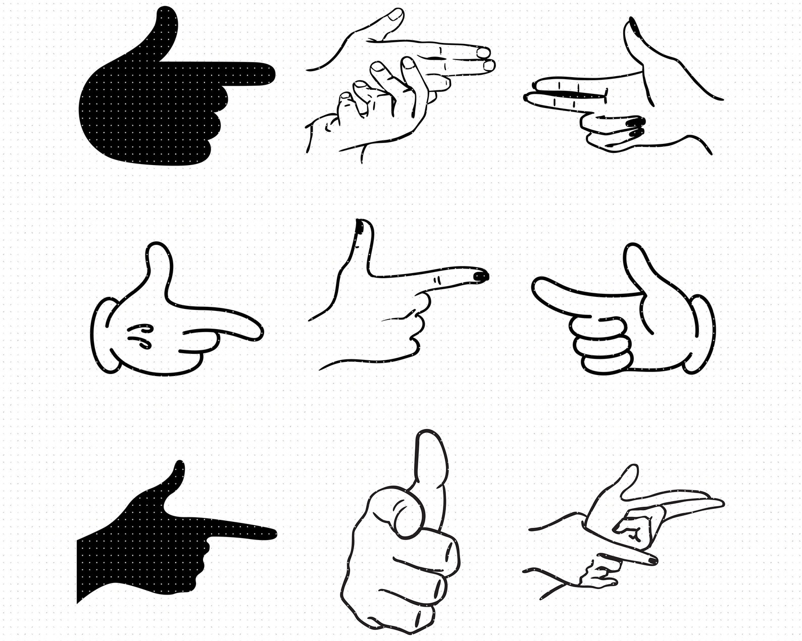 Gun Finger Hand Sign SVG Bundle Gun Finger Hand Sign SVG Gun | Etsy