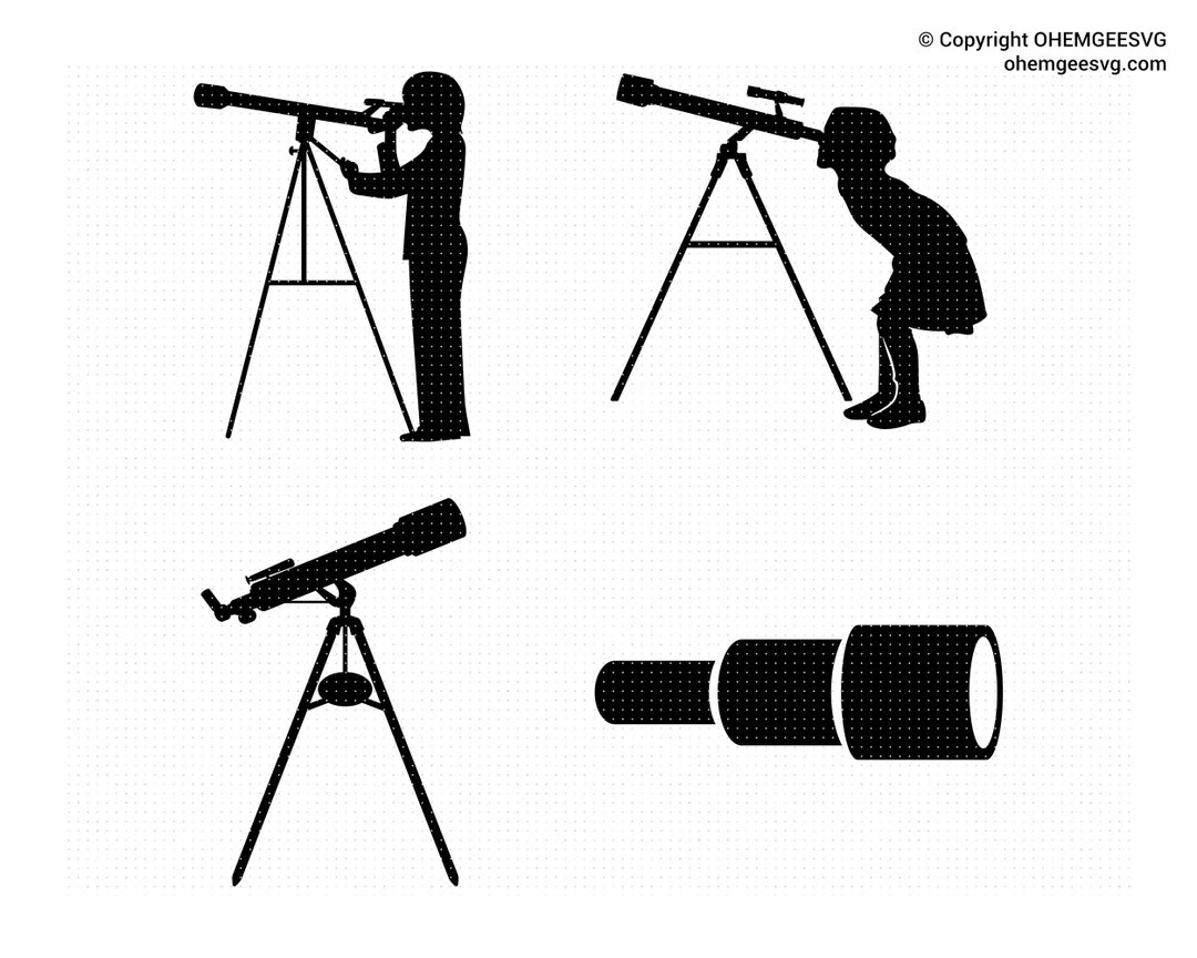 Telescope SVG Bundle, Telescope SVG, Telescope Silhouette, Telescope ...