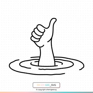 Thumbs up From Water Svg, Thumbs up Clipart, Hand Out of Water Png ...