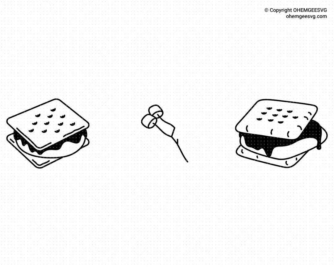 Smores Svg, S'mores Png, Smores Biscuits Clipart, Smores Camping Dxf ...