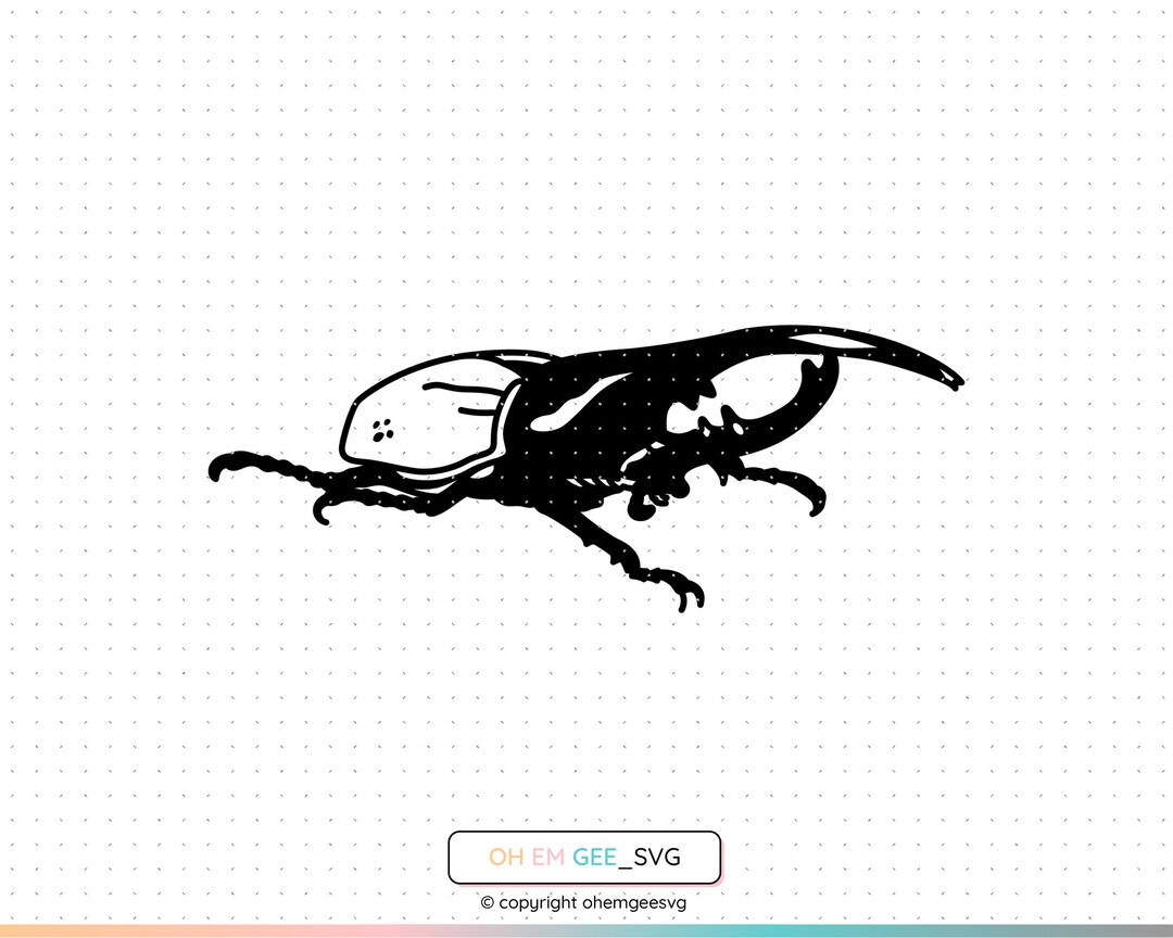 Hercules Beetle Saved in Svg and Png Files, Beetle Clipart, Beetle Dxf ...