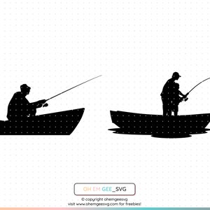 Father and Son Fishing Svg Fishing on a Boat Png Fisherman - Etsy