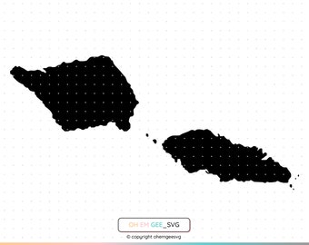 Samoa Map Dxf - Etsy