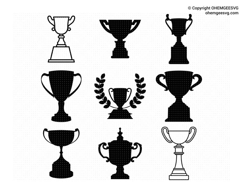 Trophy SVG Bundle Trophy SVG Trophy Silhouette Trophy - Etsy