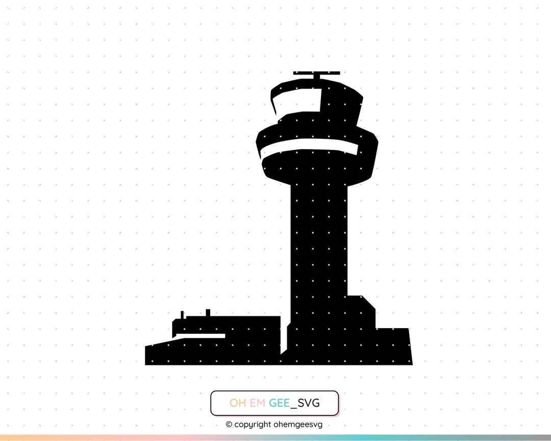 Air Traffic Control Tower Saved in Svg and Png Files, Air Traffic ...