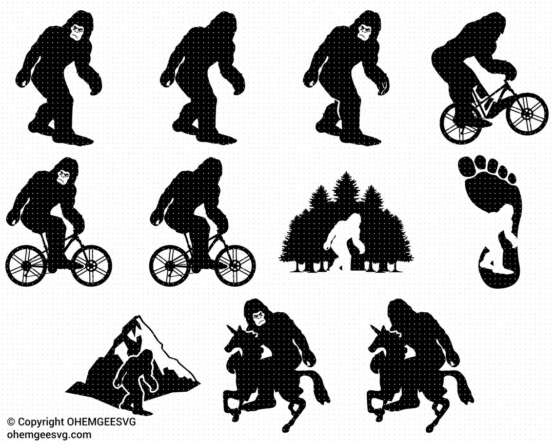 Bigfoot SVG Bundle, Bigfoot Svg, Sasquatch Png, Big Foot Print Clipart ...
