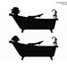 Woman in a Bathtub SVG, Female Taking a Bath Svg,woman Bathing Svg ...