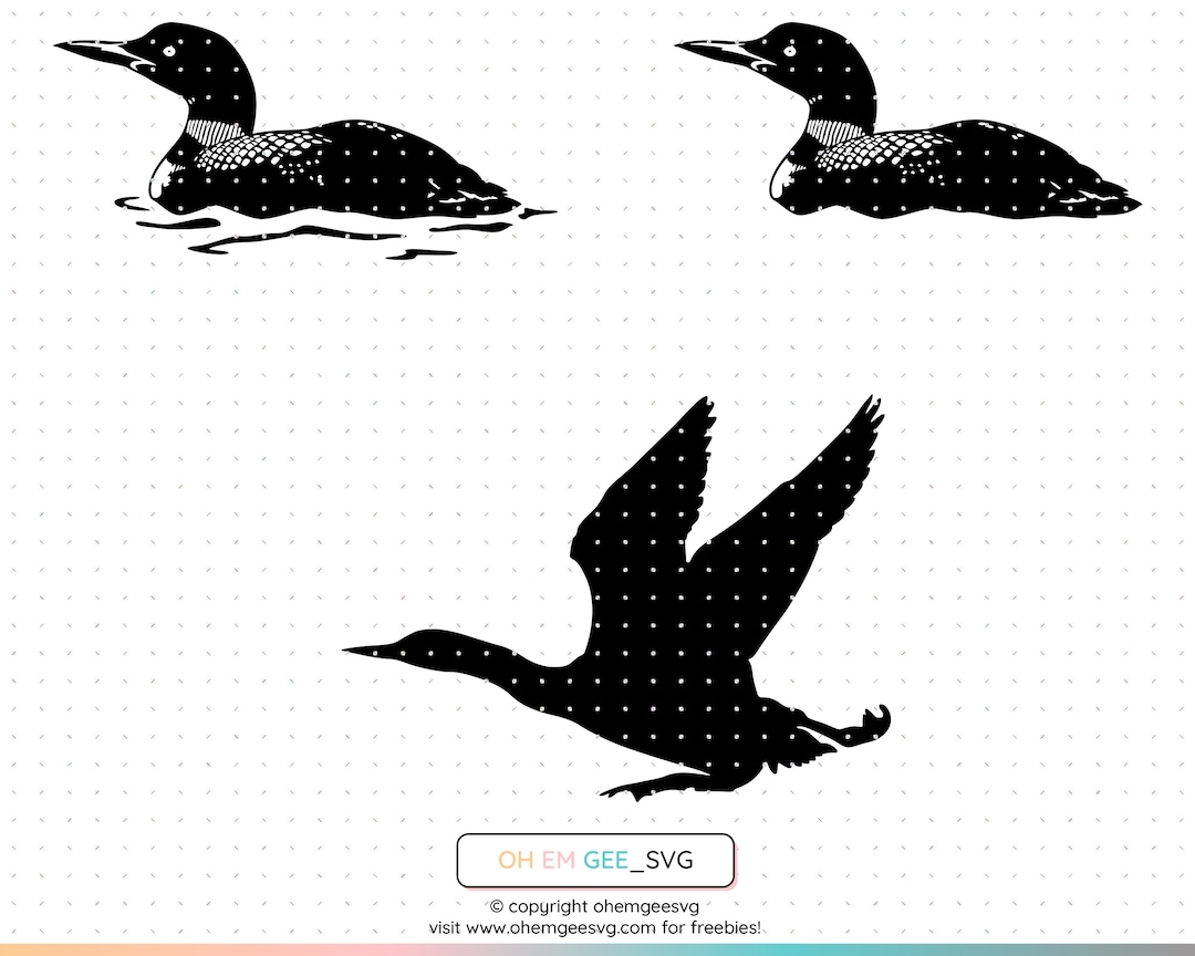 Loon Svg, Common Loon Png, Loon Bird Clipart, Loon Dxf, Common Loon Eps ...