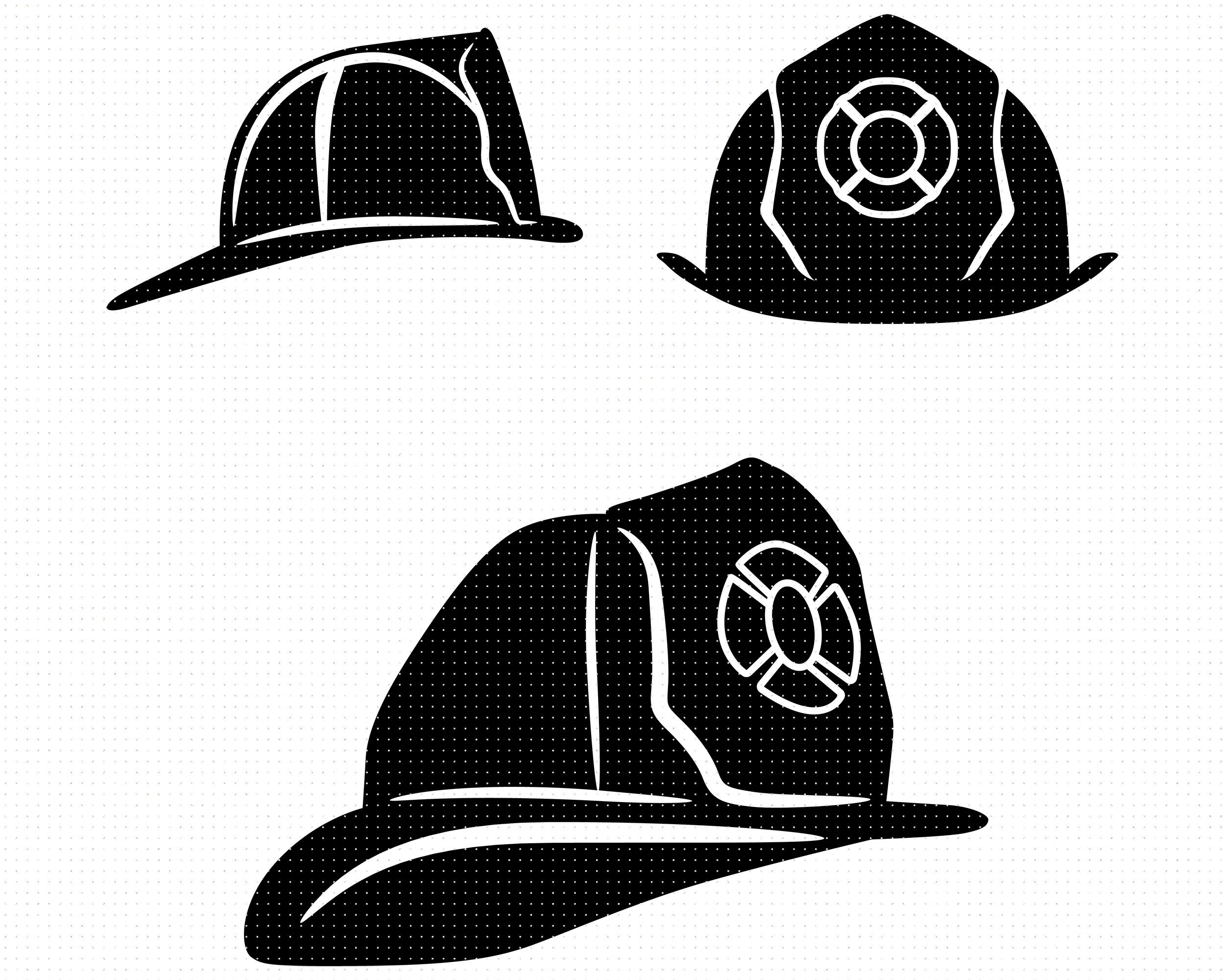 Firefighter Hat Outline Svg Fireman Hat Svg Firefighter Hat Etsy Israel ...
