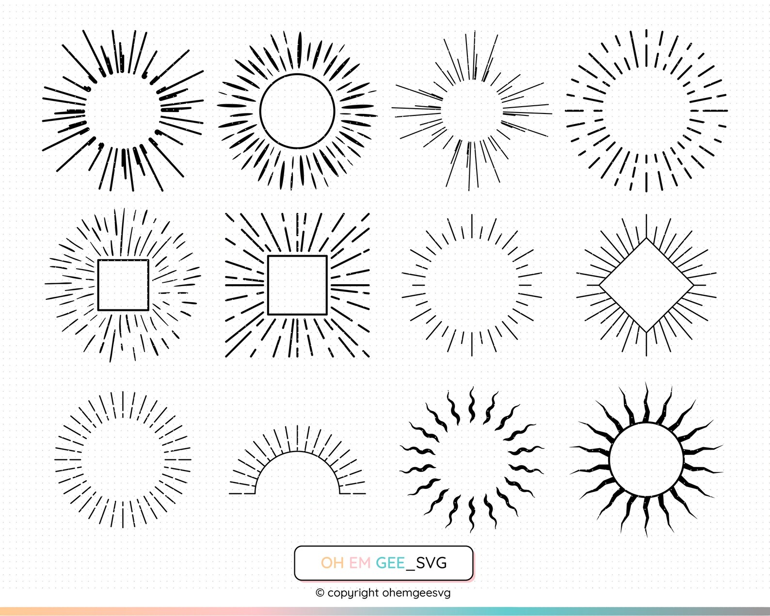 Rays Svg Bundle Rays Png Sun Rays Clipart Sunburst Dxf - Etsy