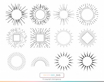 Sun Rays Svg | Etsy