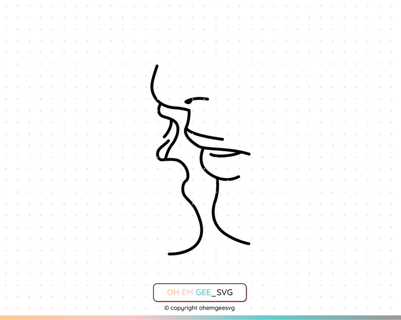 Kiss Saved in Svg and Png Files, Kissing Lips Clipart, Kiss Dxf, Couple ...