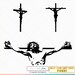 Jesus on the Cross Svg, Jesus Clipart, Cross Dxf, Crucifixion Eps ...
