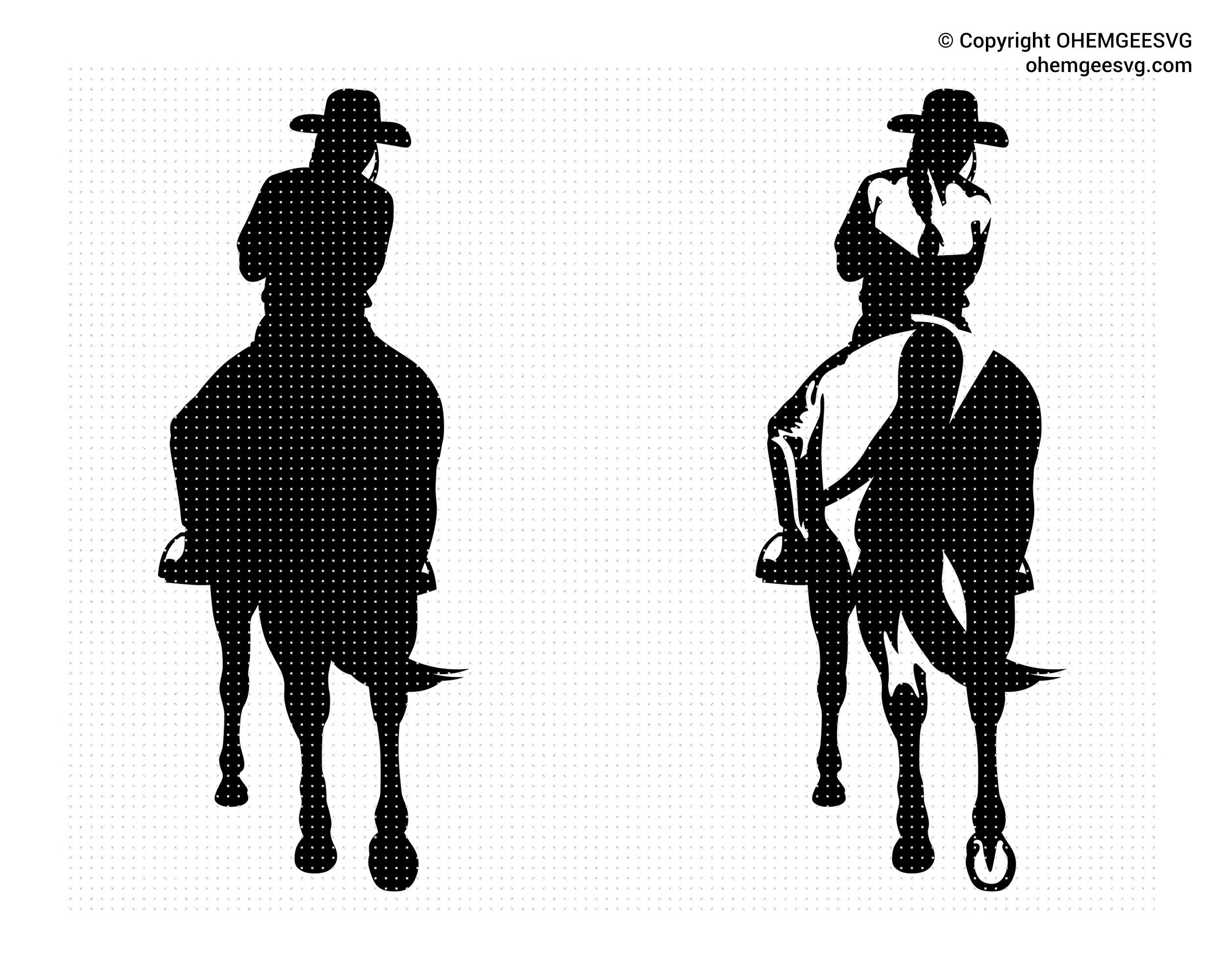 Cowgirl With Ponytail Riding a Horse Svg, Back of a Horse Svg, Cowgirl ...