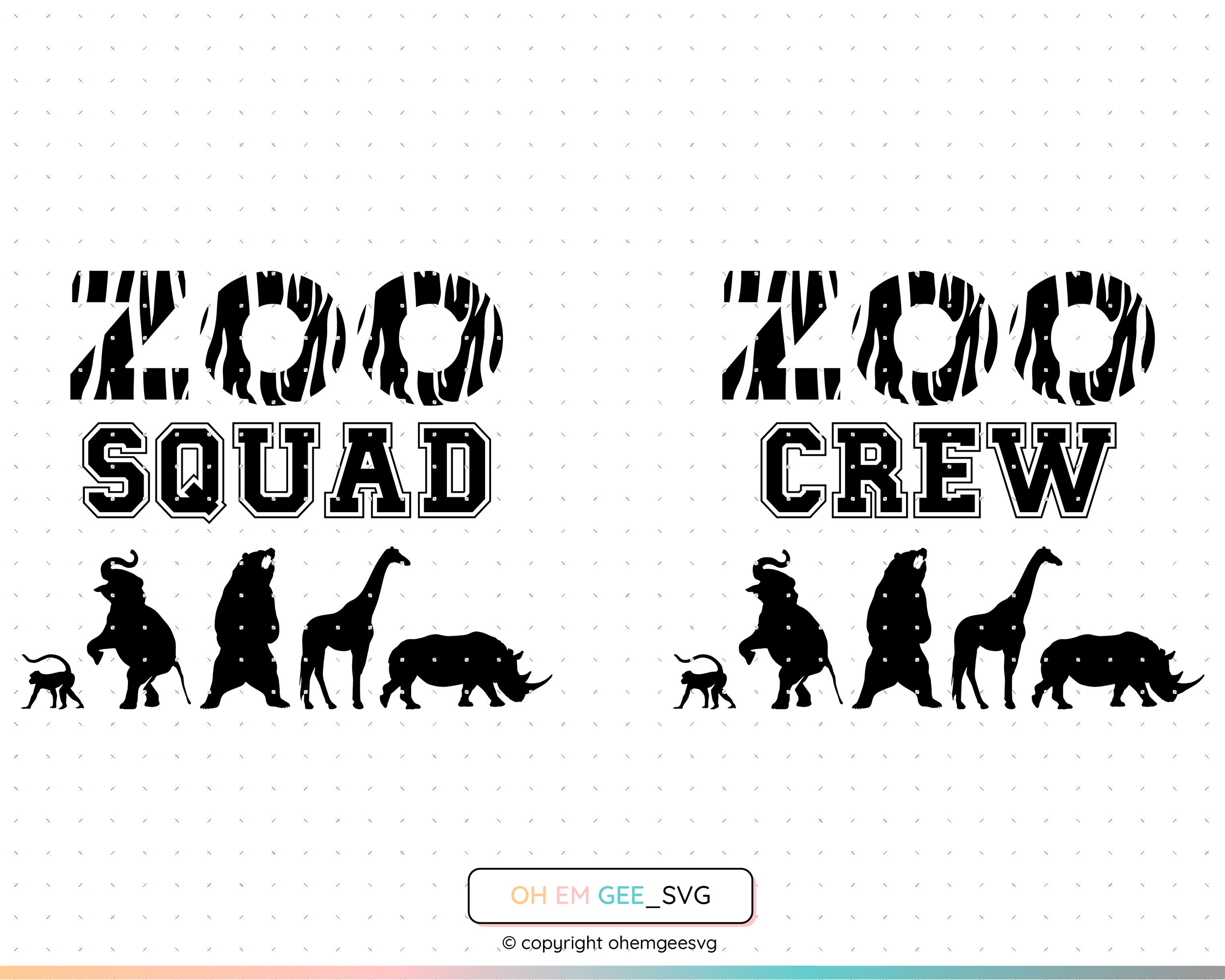 Zoo Crew Svg, Zoo Squad Png, Zoo Animals Clipart, Zoo Eps, Zoo Crew Dxf ...