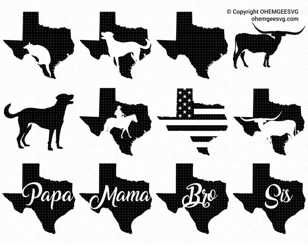 Texas State SVG Bundle, Texas Svg, Texas Cowboy Svg, Texas American ...