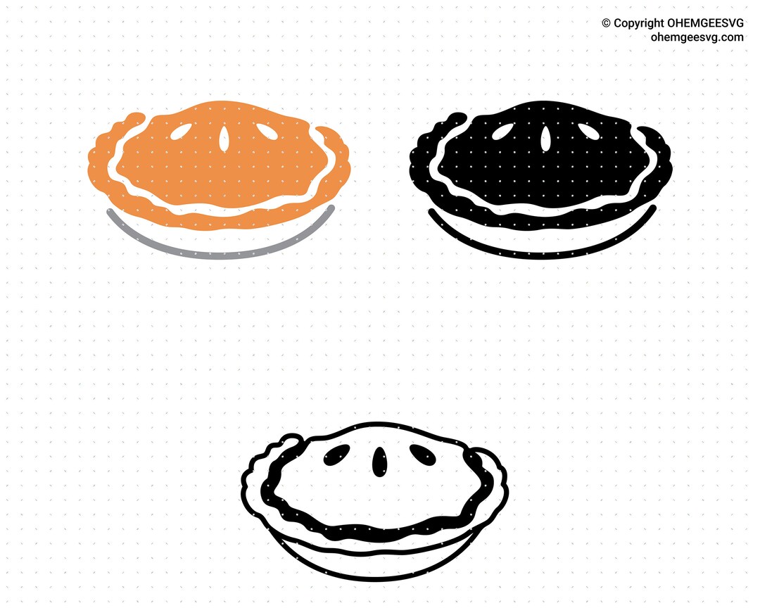 Pie Saved in Svg and Png Files, Pumpkin Pie Clipart, Sweet Pie Dxf, Pie ...