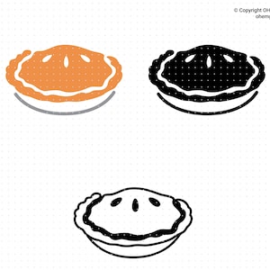 Pie Saved in Svg and Png Files, Pumpkin Pie Clipart, Sweet Pie Dxf, Pie ...