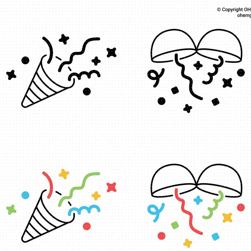 Confetti Svg - Etsy