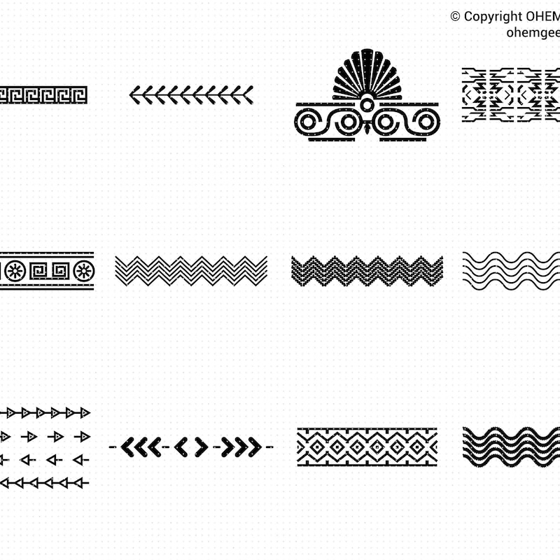 Aztec Borders - Etsy