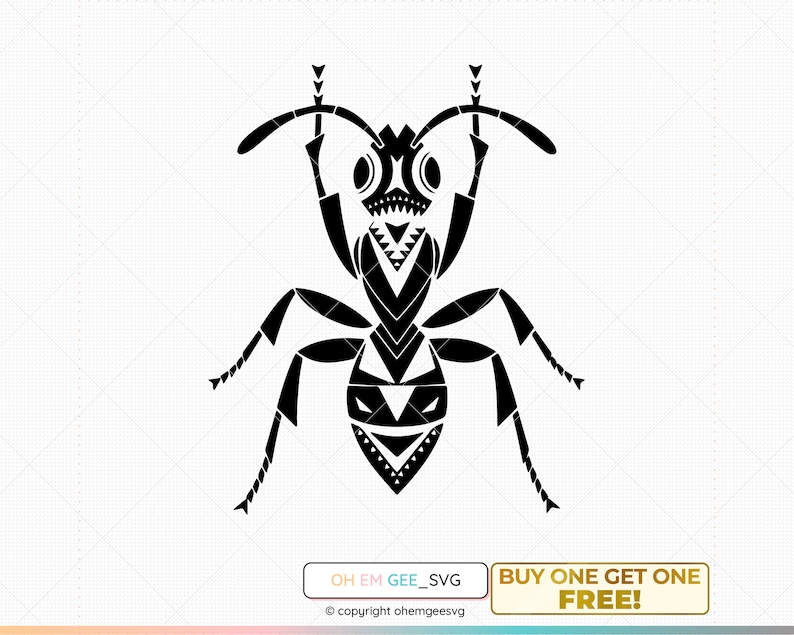 Ant Svg, Geometric Ant Clipart, Abstract Ant Png, Ant Dxf, Geometric ...