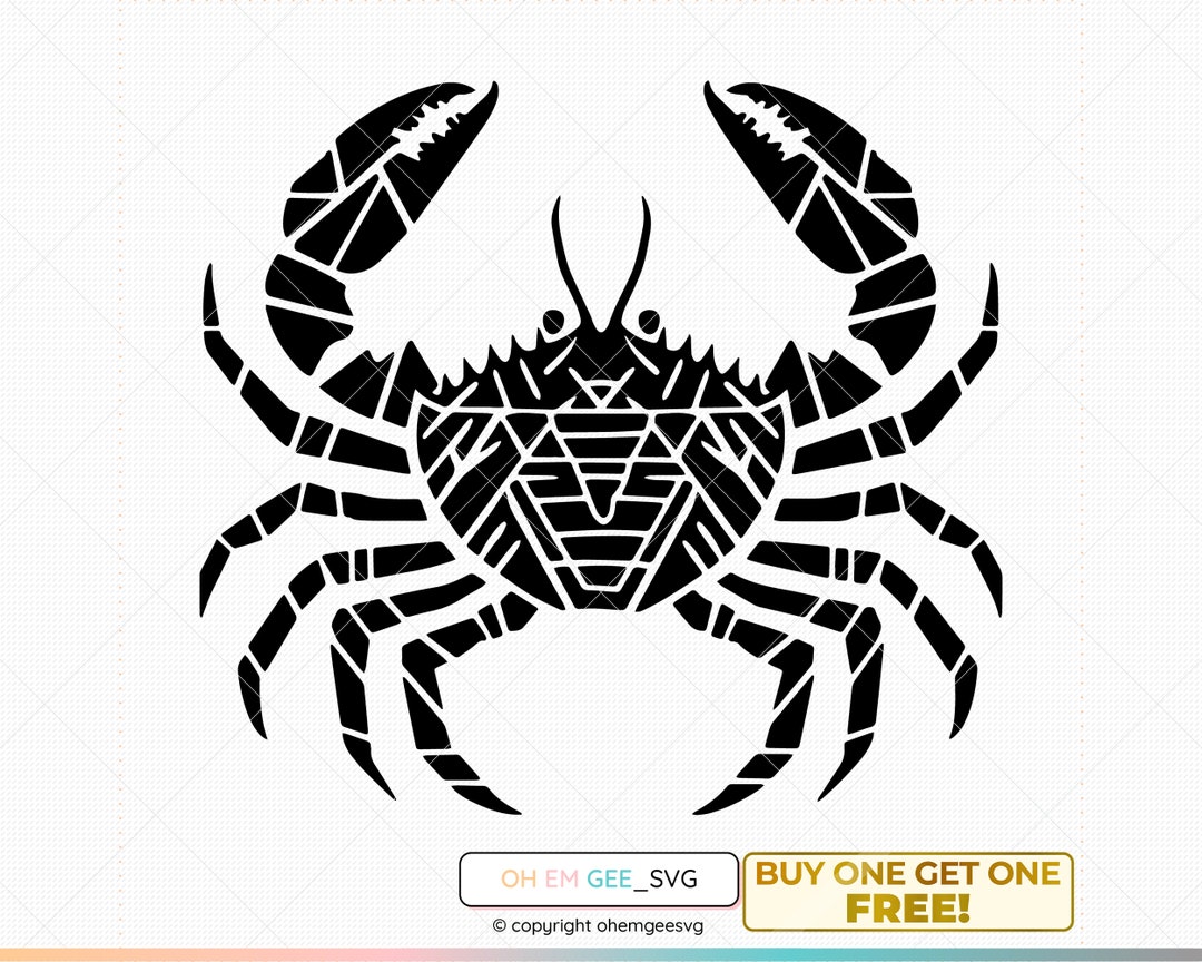 Geometric Crab SVG, Clipart Silhouette (digital Download) - Etsy