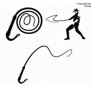 Bullwhip Svg, Whip Png, Cowboy Whip Clipart, Whipcracking Dxf ...