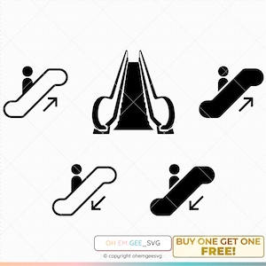 Escalator Svg, Escalator Clipart, Escalator Png, Escalator Dxf ...